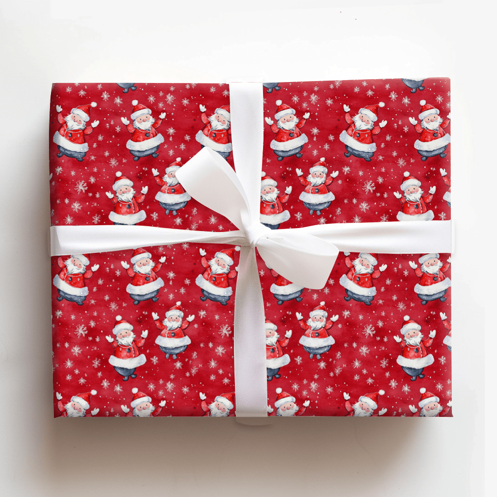 Claus for Celebration Wrapping Paper: Santa Christmas Gift Wrap – Aspen ...