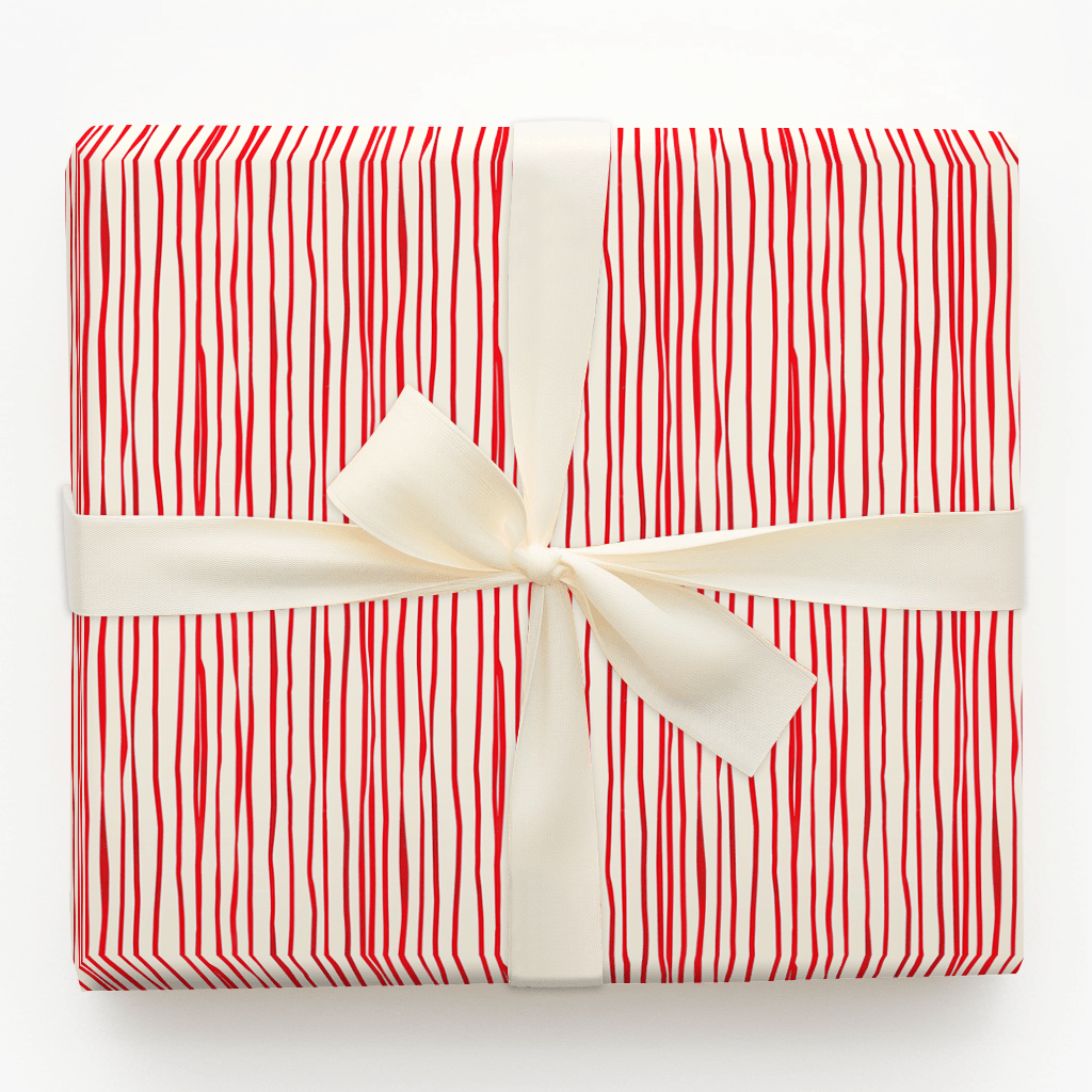 Stripe for Excellence Wrapping Paper: Red Striped Gift Wrap Wrapping Paper – Aspen & Arlo Gift Wrap
