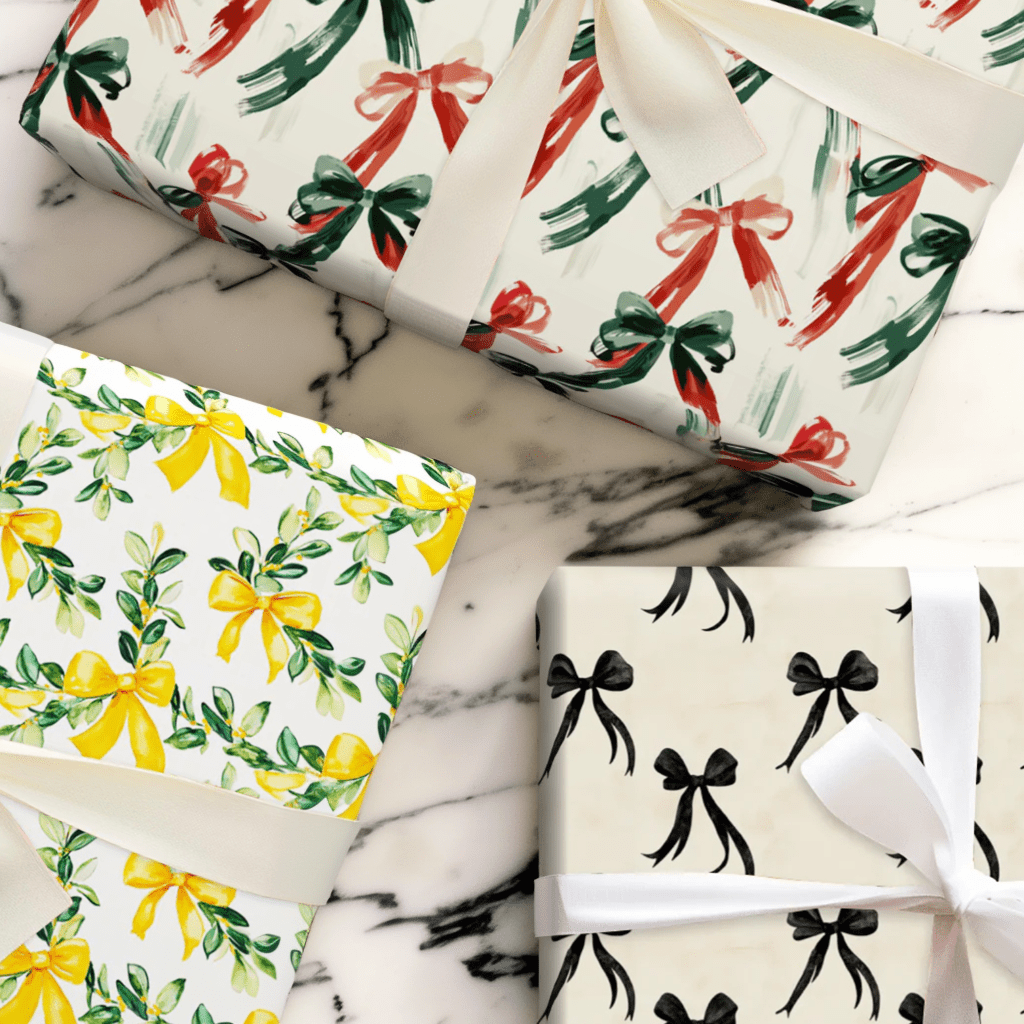 Christmas Bow Wrapping Paper – Aspen & Arlo Gift Wrap