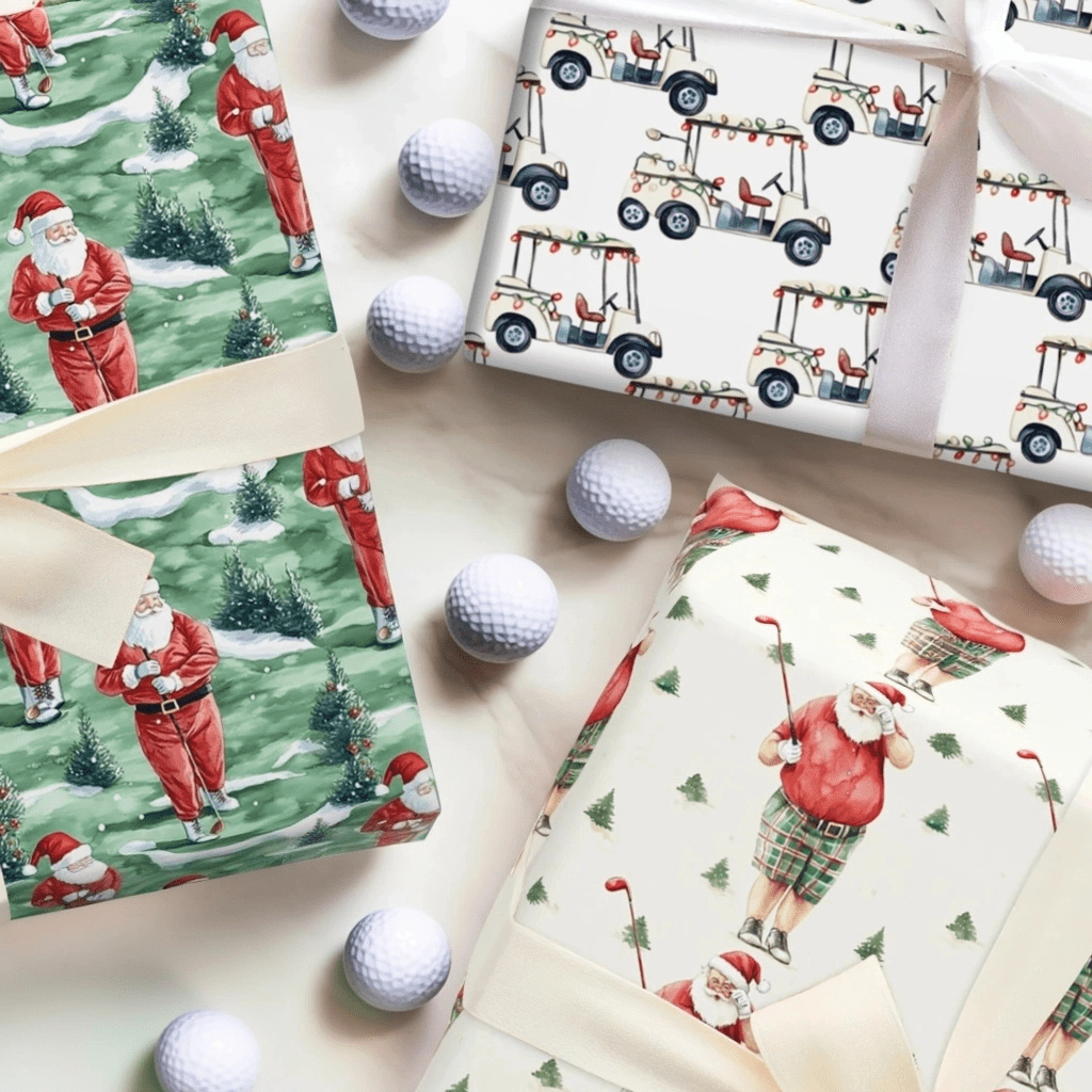 Christmas Golf Wrapping Paper – Aspen & Arlo Gift Wrap
