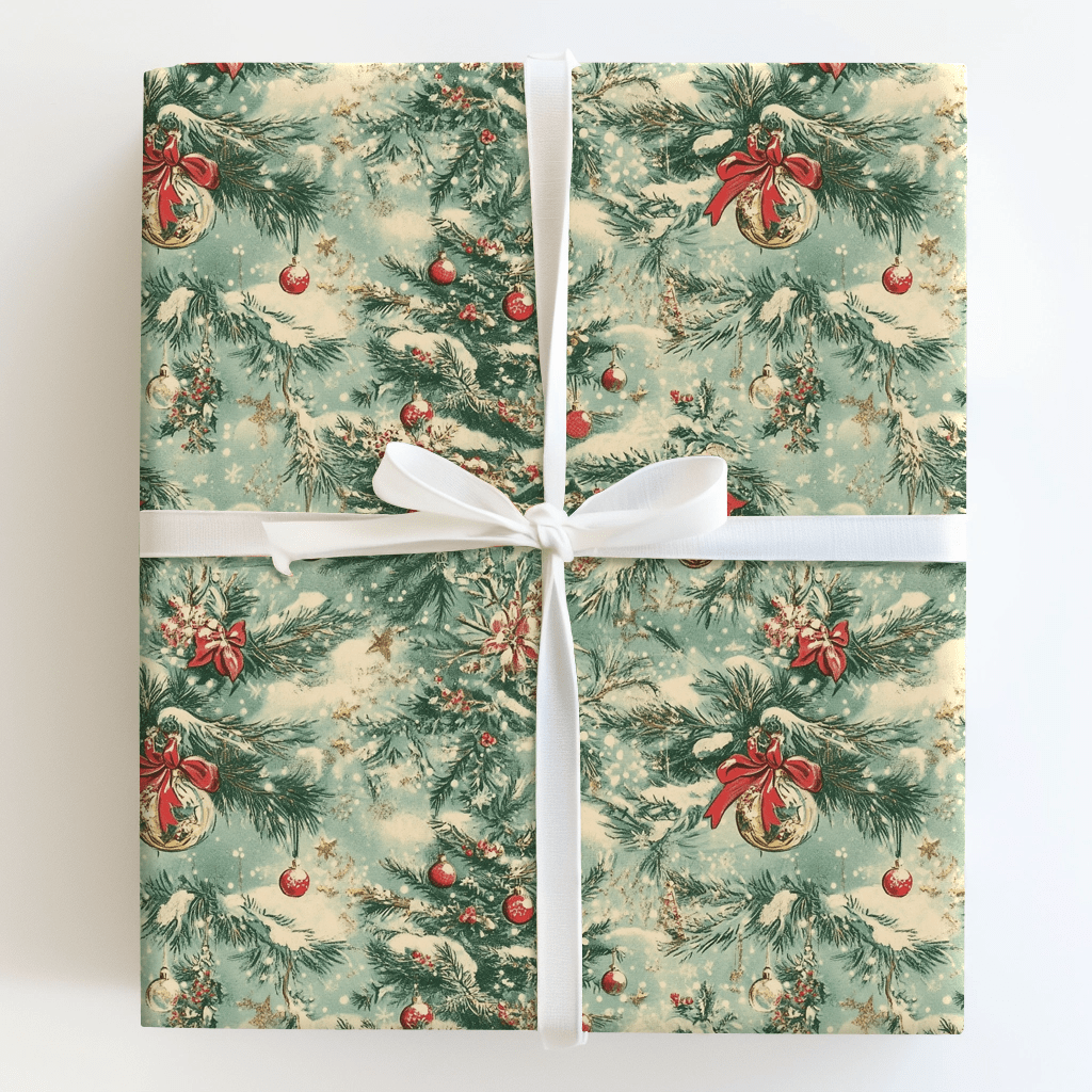 Josephine Winter Wrapping Paper: Christmas Holiday Gift Wrap – Aspen & Arlo