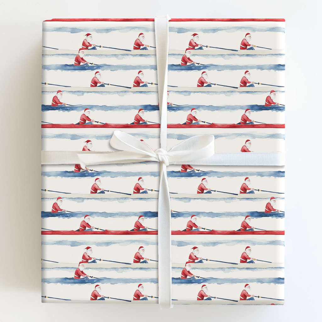 Row Racing Wrapping Paper: Christmas Rowing Boat Gift Wrap – Aspen & Arlo