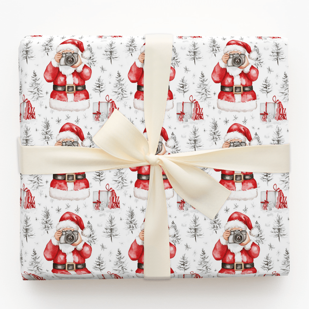 Jolly Flash Wrapping Paper: Santa Christmas Gift Wrap Wrapping Paper ...