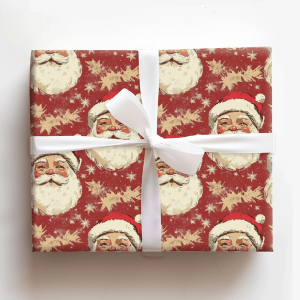 Sleepy Santa Wrapping Paper: Christmas Holiday Gift Wrap Wrapping Paper ...