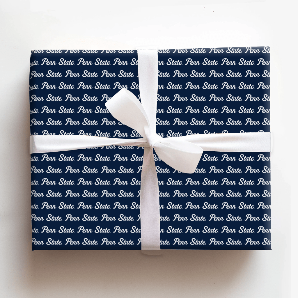 Penn State Script Wrapping Paper: Collegiate Gift Wrap for Fans ...