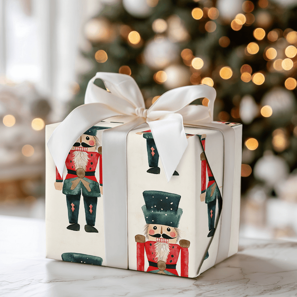 Crack Me Up Wrapping Paper: Nutcracker Christmas Gift Wrap – Aspen & Arlo
