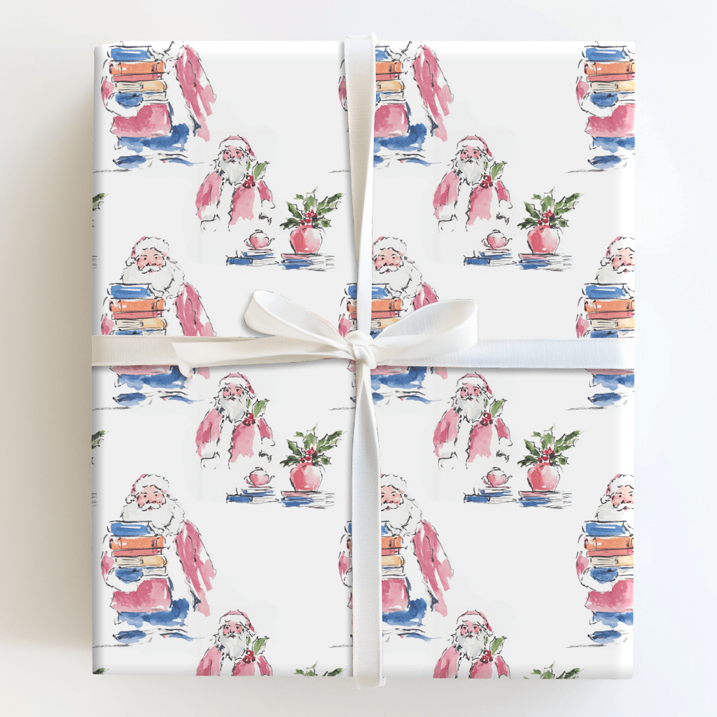 Santa At School Wrapping Paper: Christmas Gift Wrap for Teachers ...