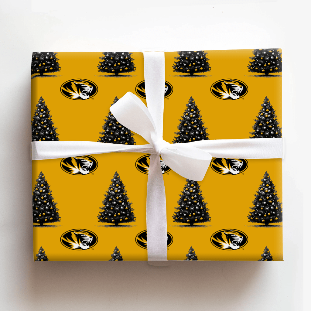 Mizzou Fir the Holidays Wrapping Paper: Missouri Tigers Gift Wrap ...
