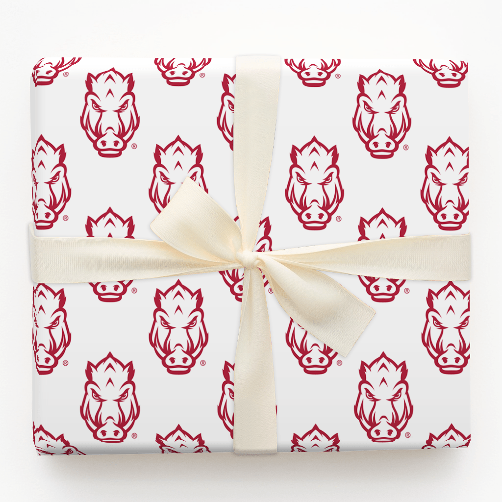 Shadow Forward Facing Hog Wrapping Paper: Arkansas Hog Gift Wrap ...