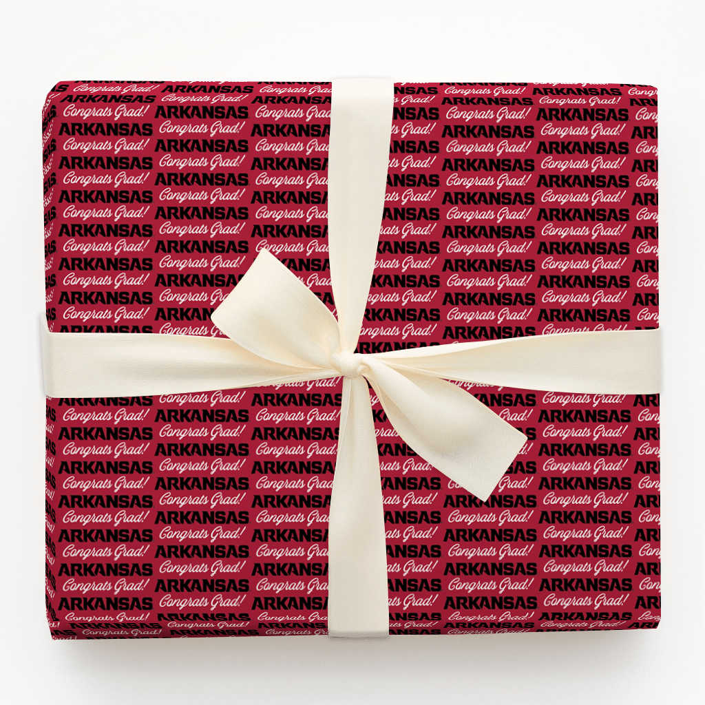 Congrats Grad Wrapping Paper: 2025 Graduation Gift Wrap for Arkansas ...