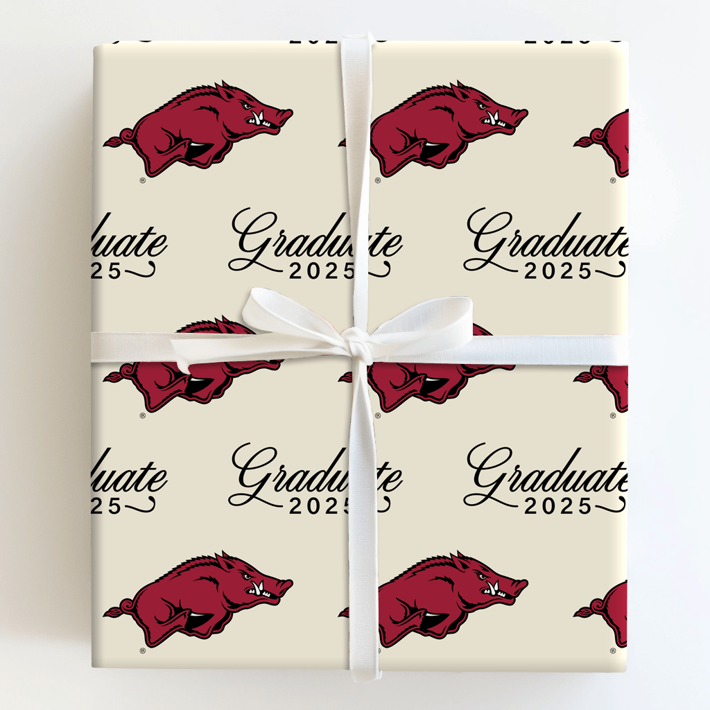 Graduate Arkansas Wrapping Paper: 2025 Graduation Gift Wrap – Aspen & Arlo