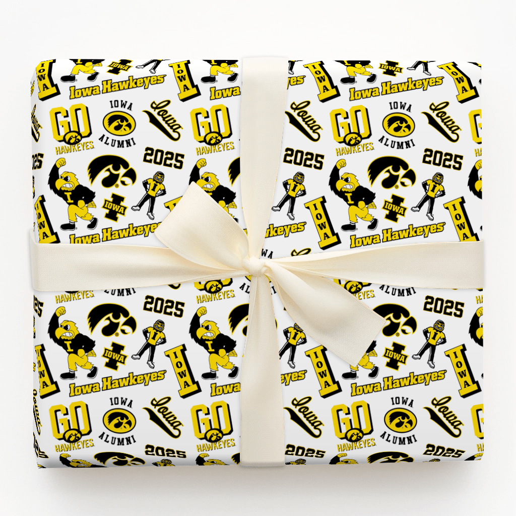 Iowa Grad Collage Wrapping Paper: Collegiate Gift Wrap for Home Decor ...
