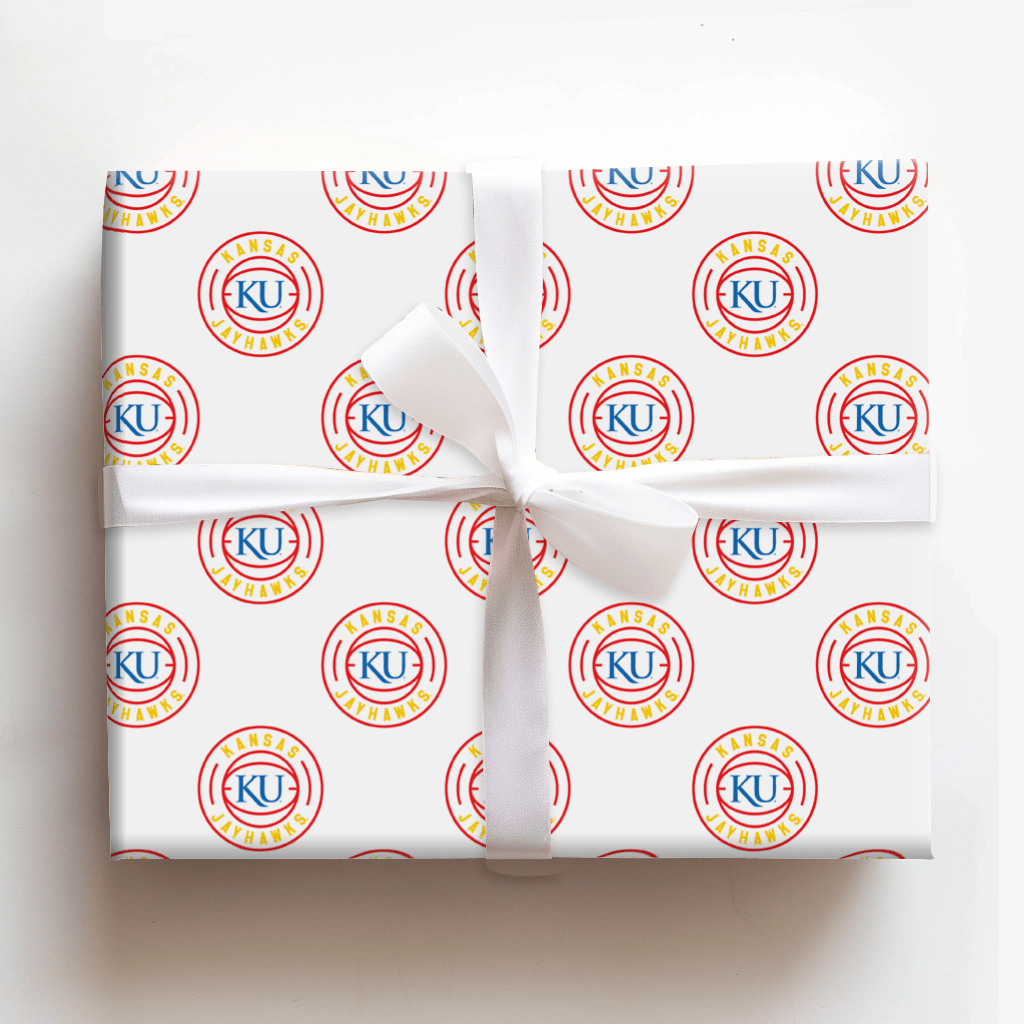 Full Court Jayhawks Wrapping Paper: Kansas Jayhawks Gift Wrap – Aspen ...