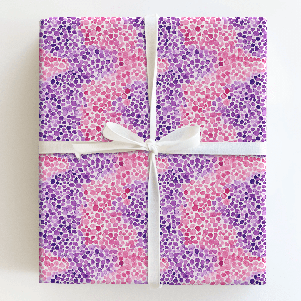 Sprinkled in Spots Wrapping Paper: Pink and Purple Dot Gift Wrap ...