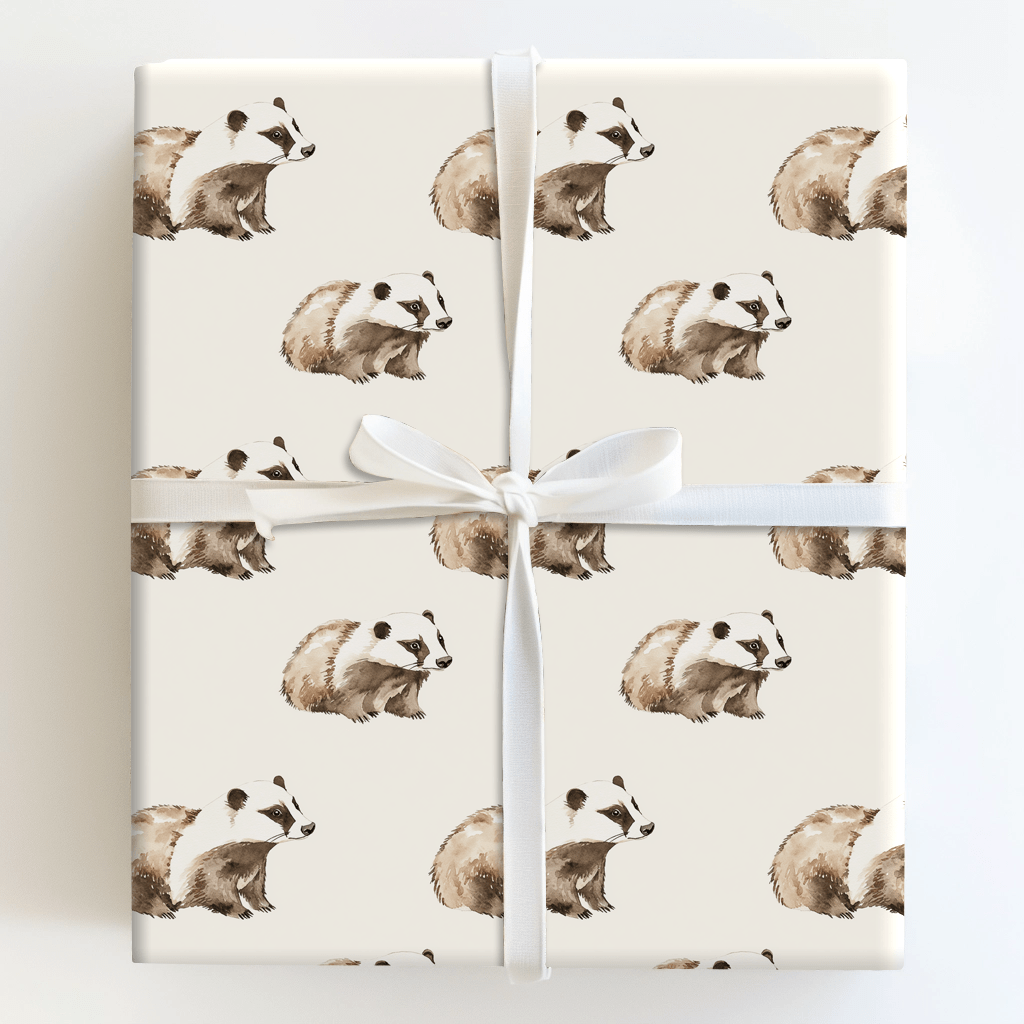 Gnaw and Order Wrapping Paper: Badger Gift Wrap Wrapping Paper – Aspen ...