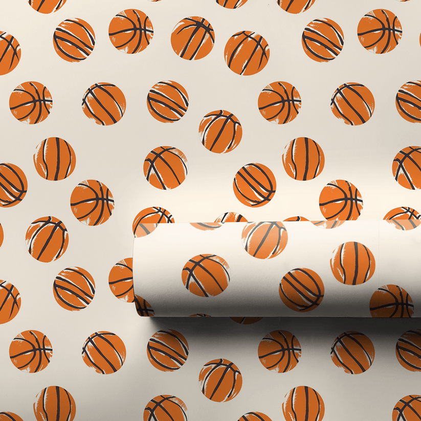 Bouncin' Basketballs Wrapping Paper: Boy Basketball Gift Wrap – Aspen ...