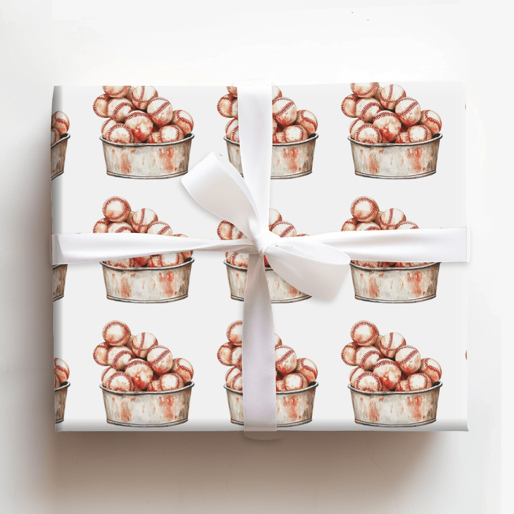 Batting Practice Wrapping Paper: Baseball Boy Gift Wrap – Aspen & Arlo