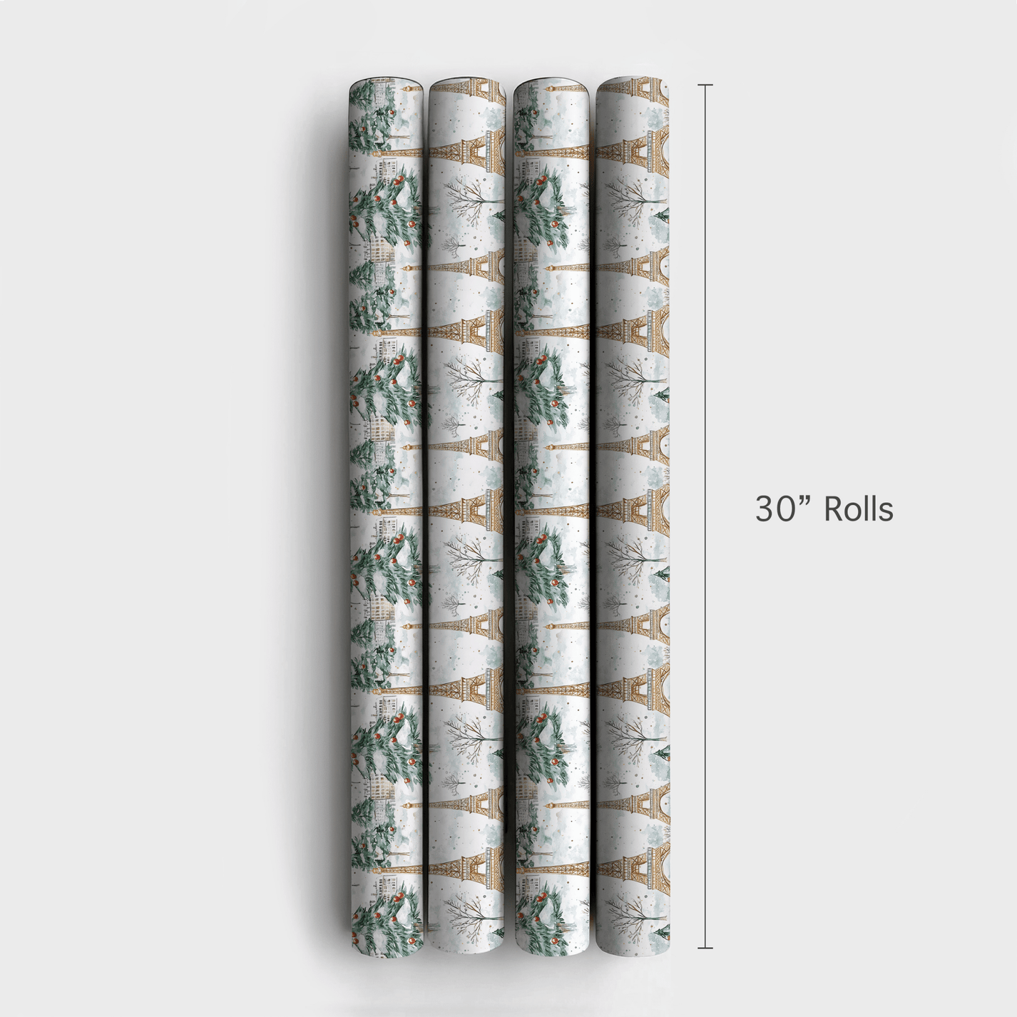 Eiffel Enchante Wrapping Paper: Paris Snow Gift Wrap – Aspen & Arlo