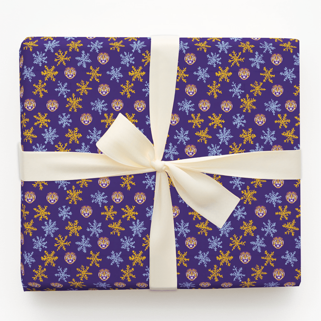 Tiger Flake Wrapping Paper: LSU Christmas Gift Wrap – Page 1Wrapping ...