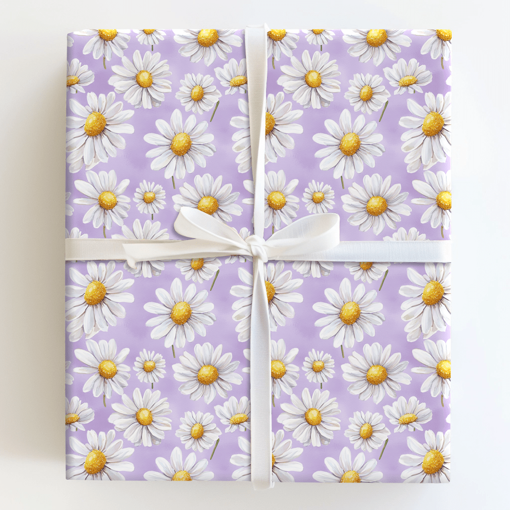 Hey Daisy Wrapping Paper: Floral Birthday Gift Wrap – Aspen & Arlo