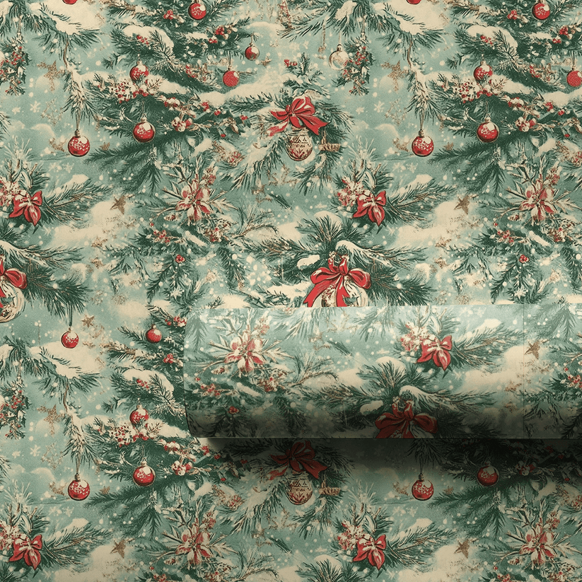 Josephine Winter Wrapping Paper: Christmas Holiday Gift Wrap Wrapping ...