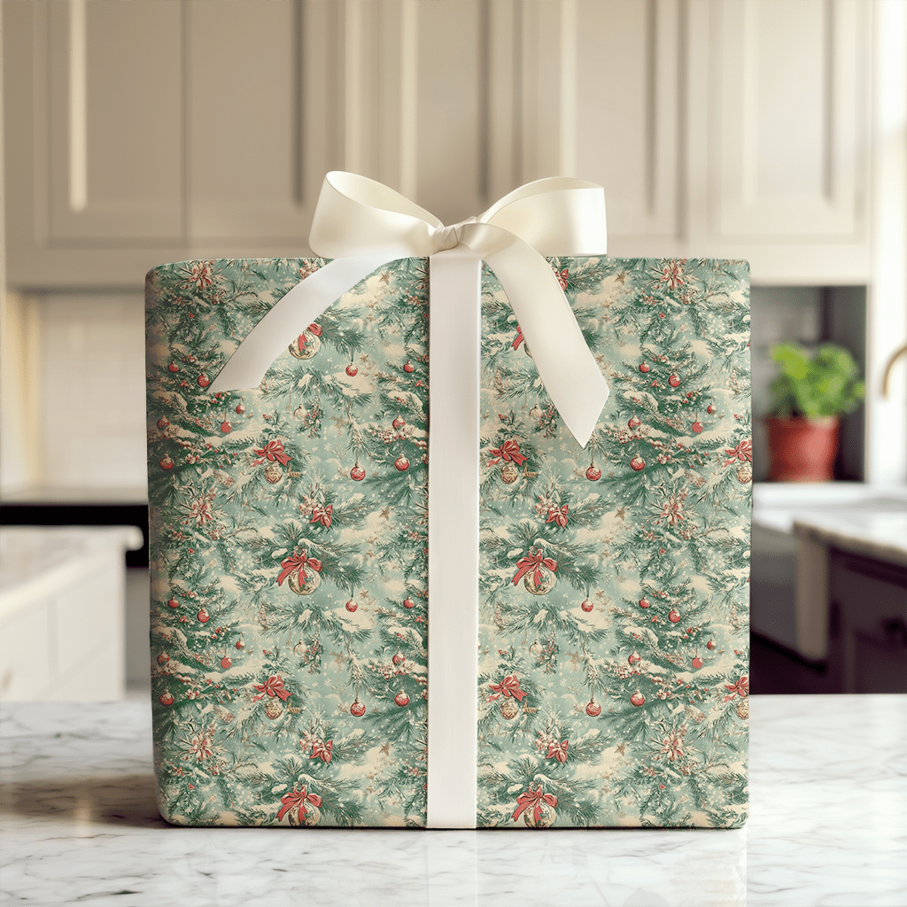 Josephine Winter Wrapping Paper: Christmas Holiday Gift Wrap – Aspen & Arlo