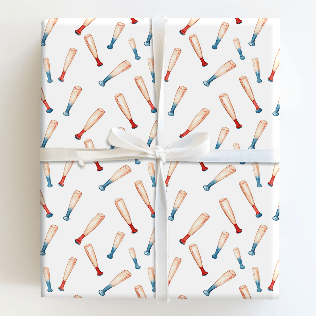 Bat Box Wrapping Paper: Baseball Game Gift Wrap Wrapping Paper – Aspen ...
