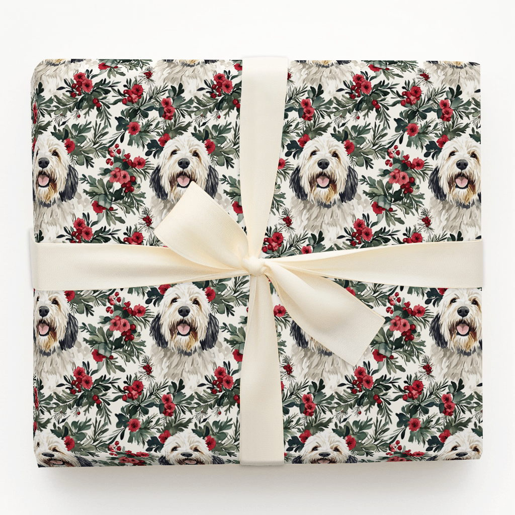 Jolly Wool Wrapping Paper: Old English Sheepdog Gift Wrap – Aspen & Arlo