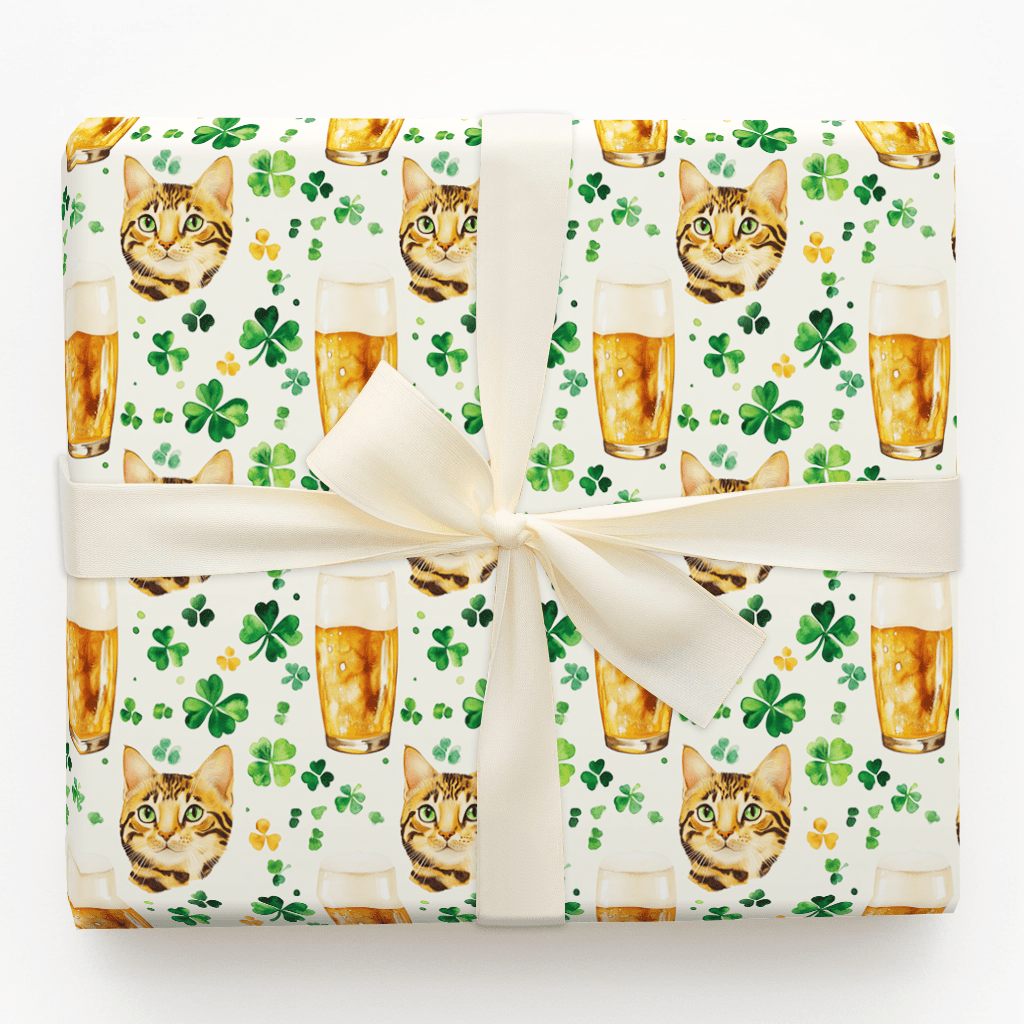 Brews with the Bengal Wrapping Paper: Bengal Cat Gift Wrap Wrapping ...