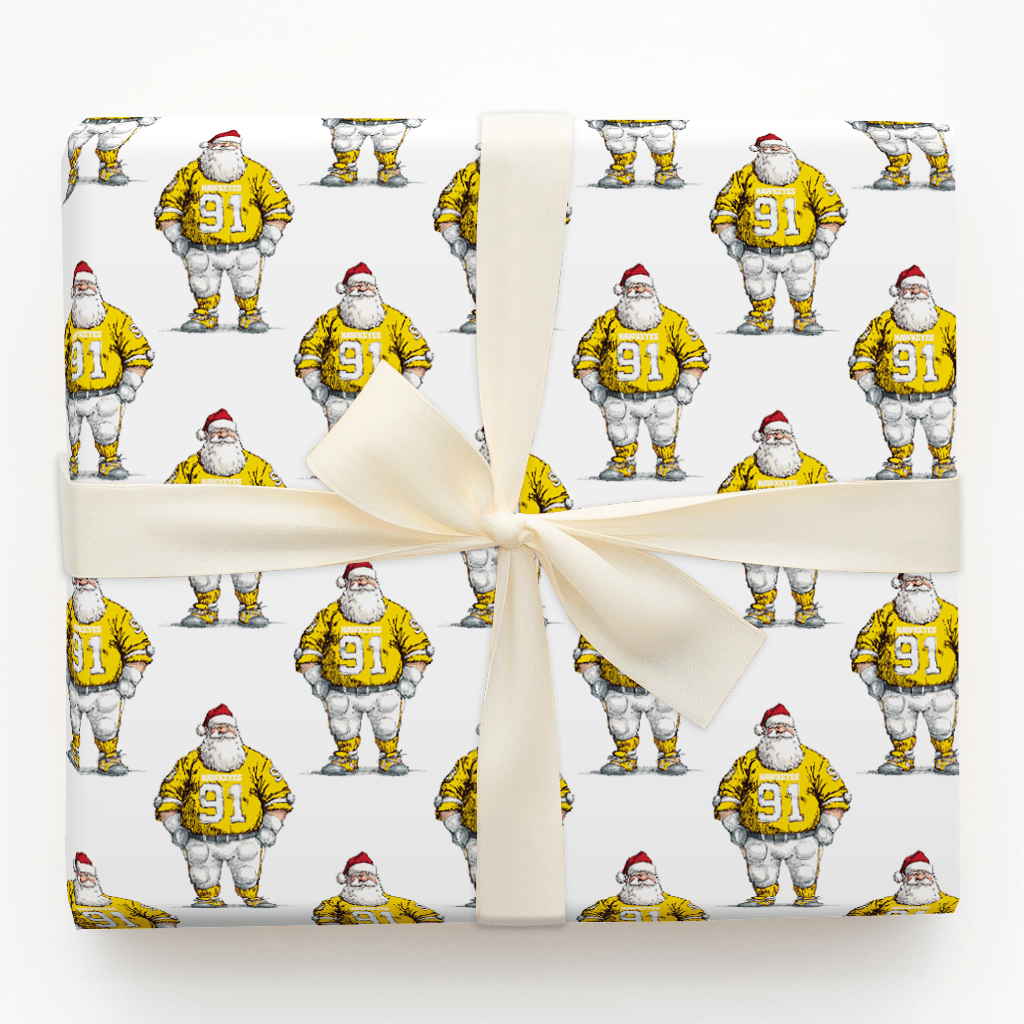 Touchdown Tidings Iowa Wrapping Paper: Collegiate Christmas Gift Wrap ...