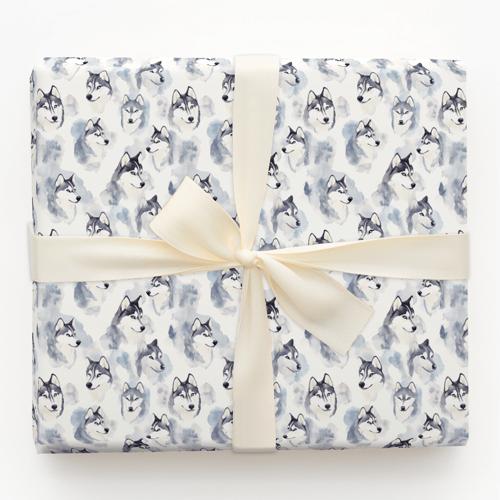 Let's Go Huskies Wrapping Paper: Husky Dog Gift Wrap Wrapping Paper ...