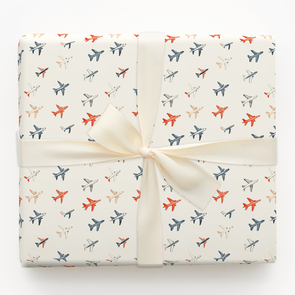 Chasing the Horizon Wrapping Paper: Airplane Gift Wrap for Boys – Aspen ...