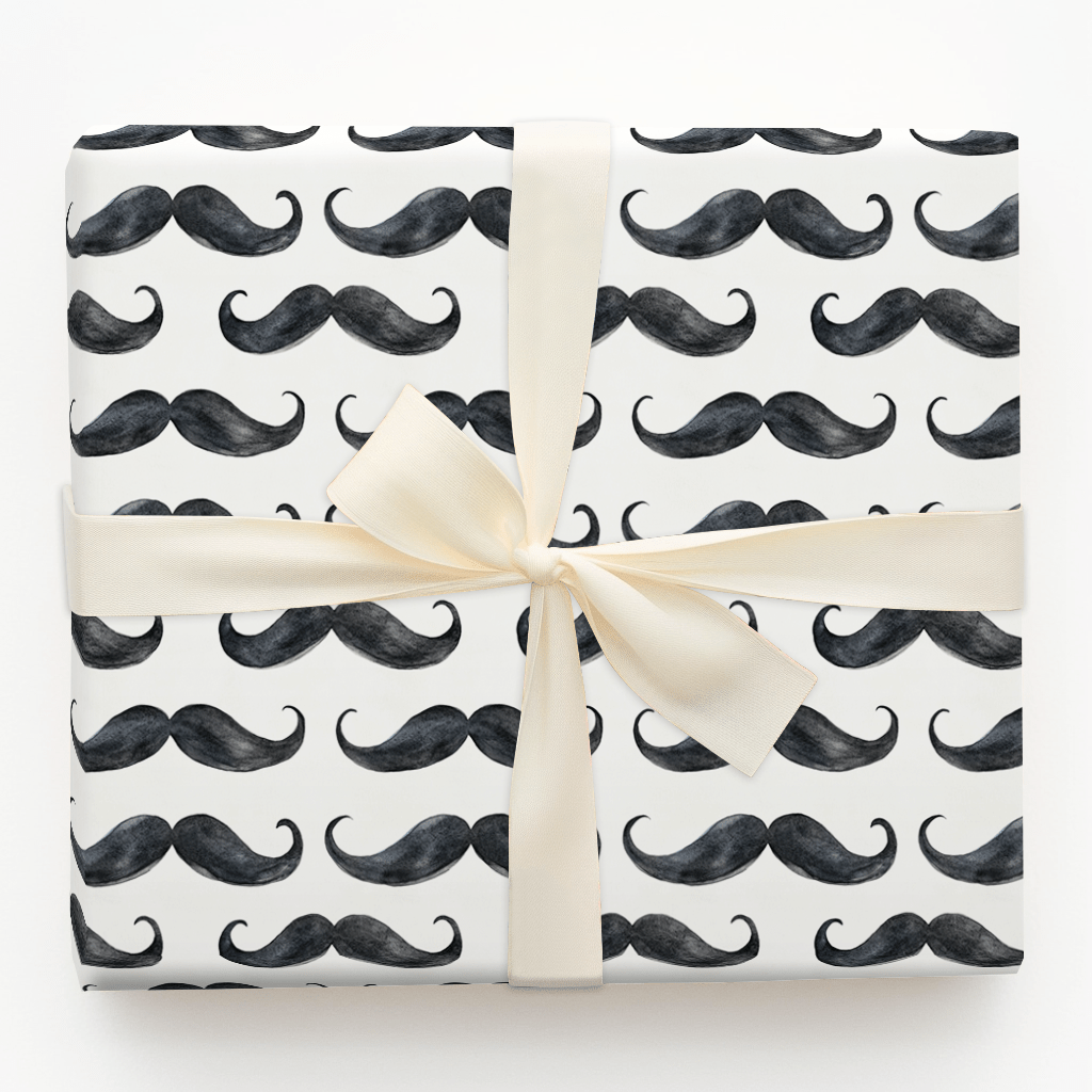 Stache of Wisdom Wrapping Paper: Mustache Gift Wrap for Father's Day ...