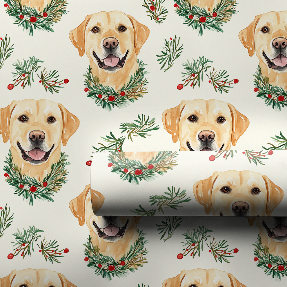 December Dog Wrapping Paper: Christmas Puppy Gift Wrap – Aspen & Arlo
