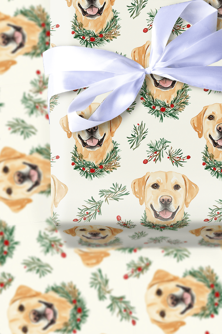 December Dog Wrapping Paper: Christmas Puppy Gift Wrap – Aspen & Arlo