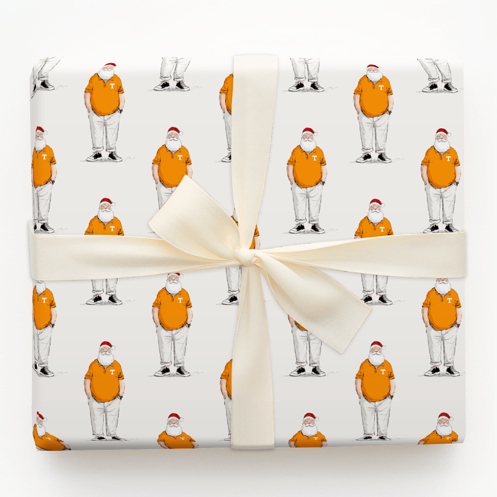 Vol Santa Polo Wrapping Paper: Tennessee Christmas Gift Wrap – Aspen & Arlo