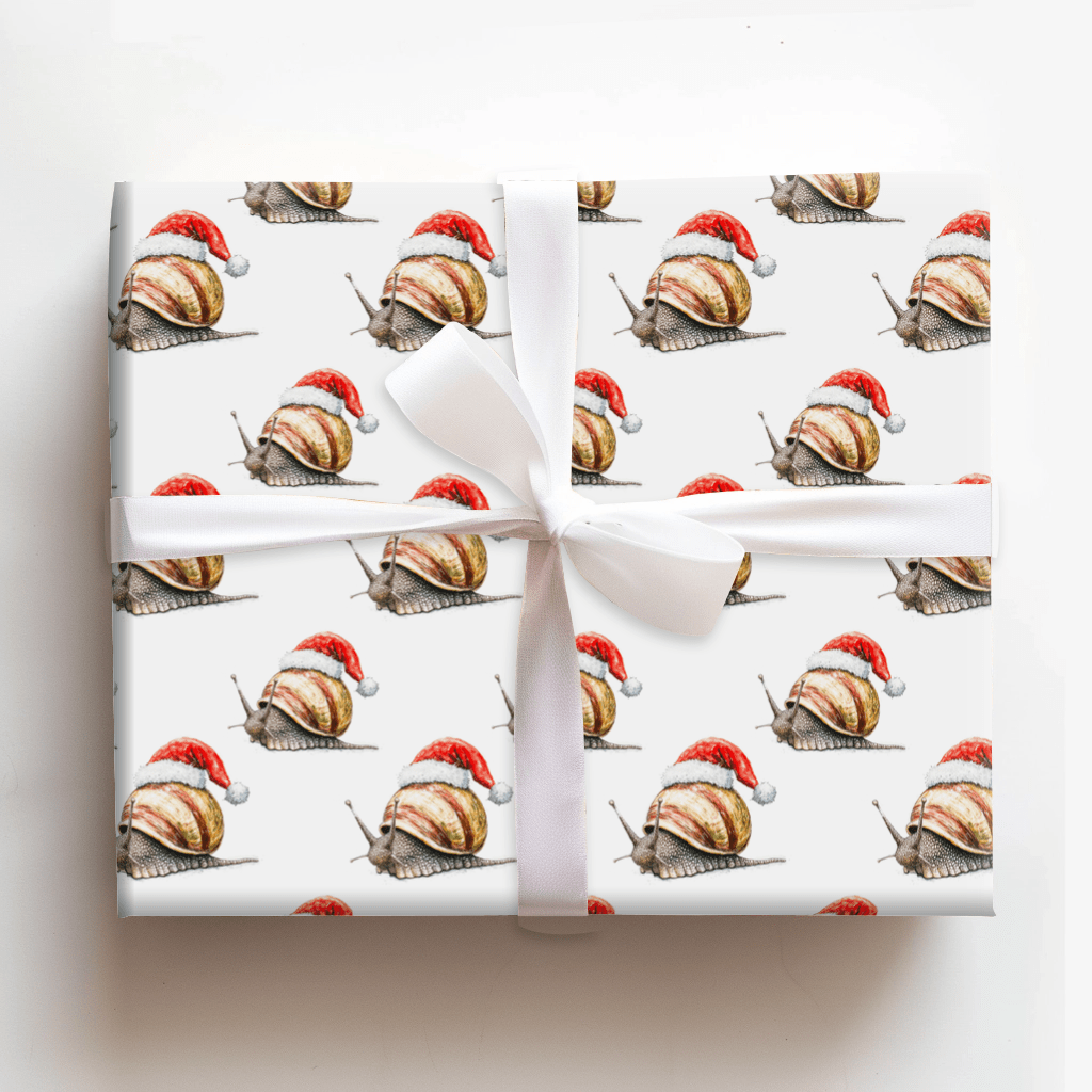 Snail Holiday Wrapping Paper: Cute Snail Gift Wrap for Christmas ...