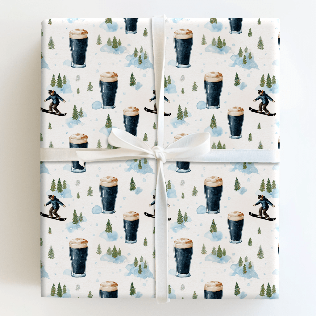 Snowboard Stout Wrapping Paper: Christmas Gift Wrap for Hot Chocolate ...