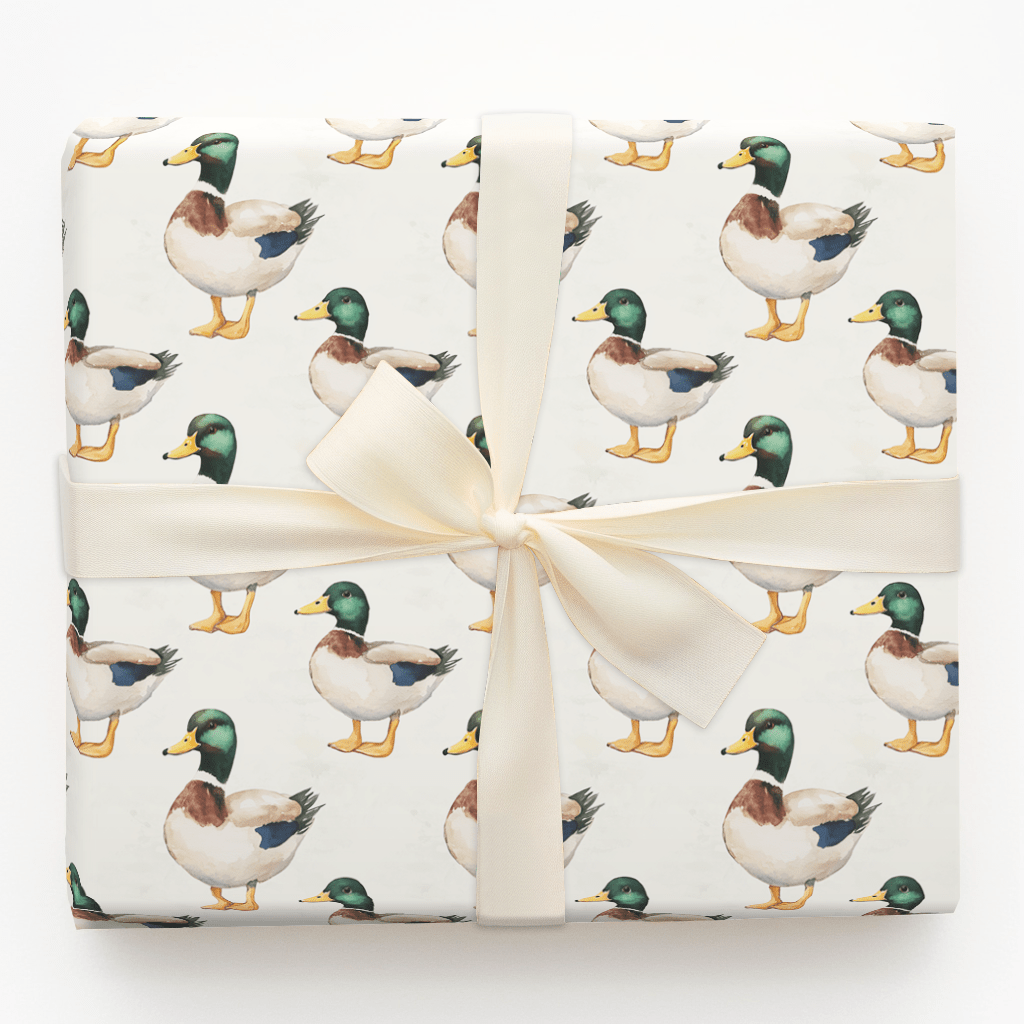 Marshland Majesty Wrapping Paper: Mallard Duck Gift Wrap Wrapping Paper ...