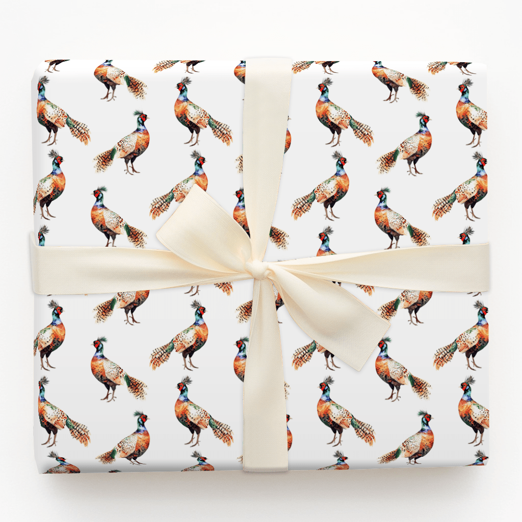 Feathered Fiends Wrapping Paper: Pheasant Bird Gift Wrap Wrapping Paper ...