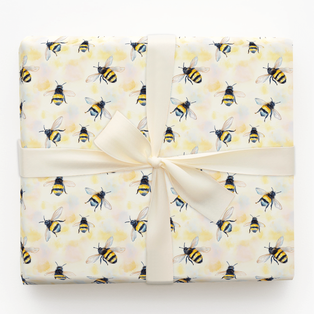 Honey Buns Wrapping Paper: Bumblebee Bee Gift Wrap Wrapping Paper ...