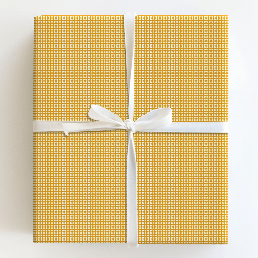 Yellow Dotty Wrap Wrapping Paper: Polka Dot Gift Wrap – Aspen & Arlo
