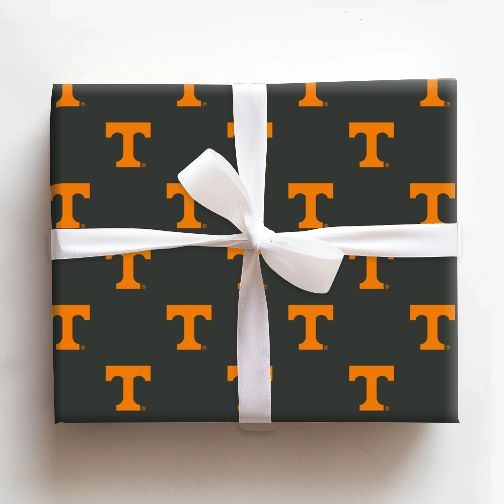 Tennessee Neon T Wrapping Paper: SEC Collegiate Gift Wrap Wrapping ...