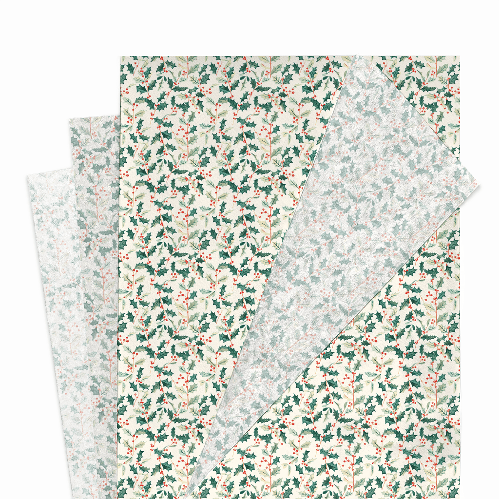 Holly Berry - Tissue Paper Wrapping Paper – Aspen & Arlo Gift Wrap