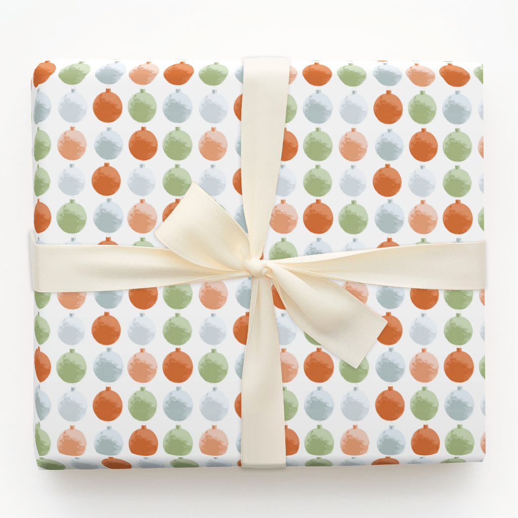 Warm Christmas Ornaments Wrapping Paper – Aspen & Arlo Gift Wrap