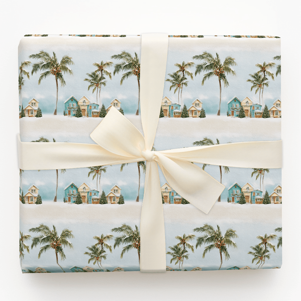 Snow On Your Beach Wrapping Paper – Aspen & Arlo Gift Wrap