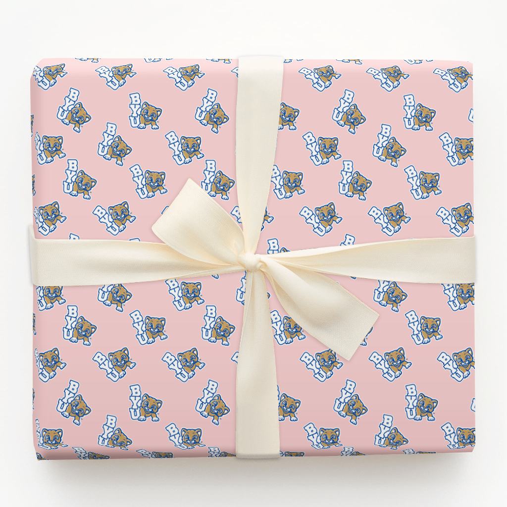BYU Wrapping Paper: Collegiate Gift Wrap for BYU Fans – Aspen & Arlo