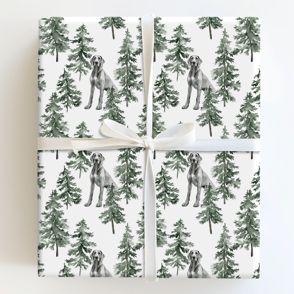 Snow Day for Great Dane Wrapping Paper: Great Dane Dog Gift Wrap ...