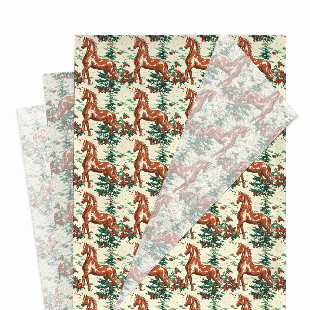 Stables to Sleighs Tissue Paper Wrapping Paper – Aspen & Arlo Gift Wrap