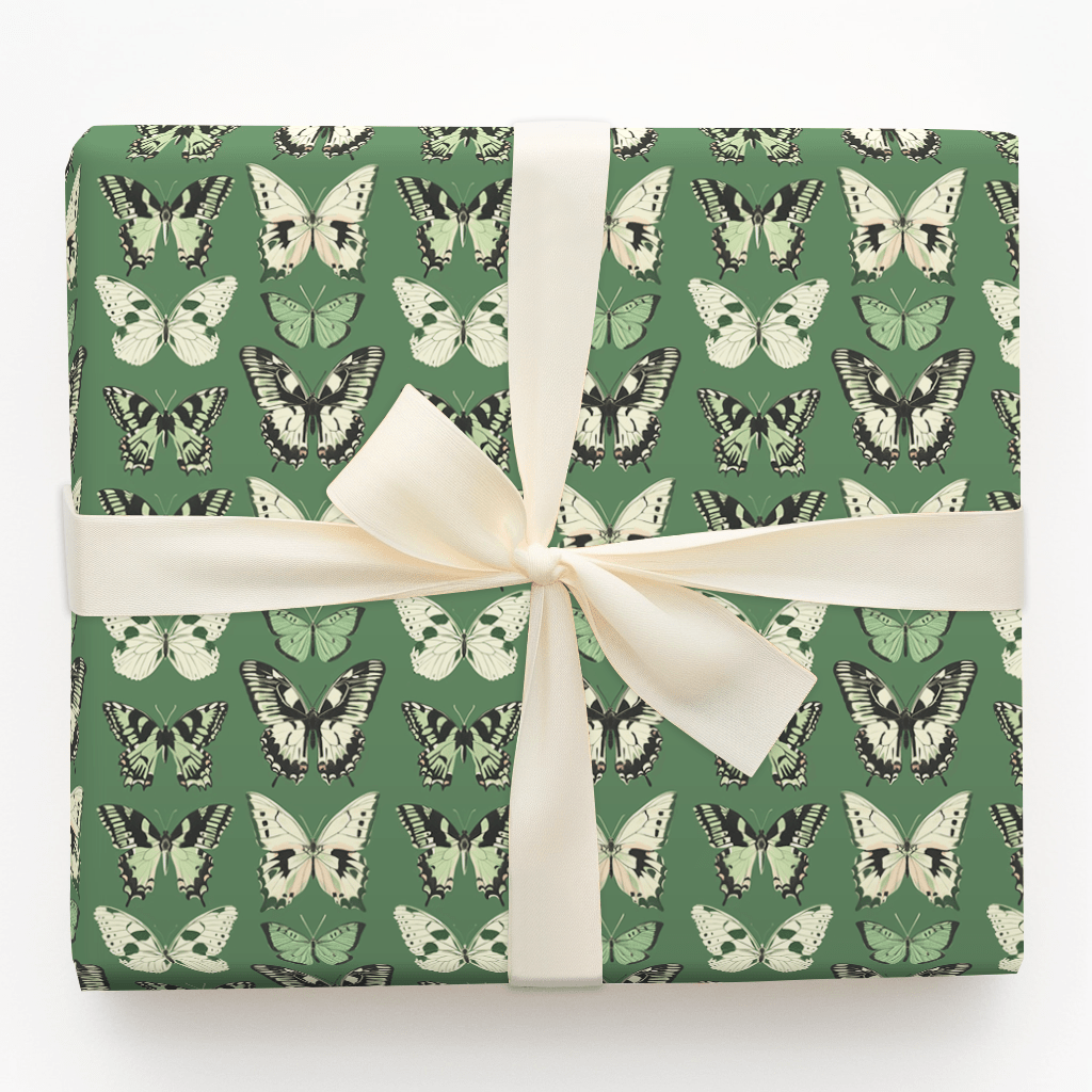 Sweet Symmetry Wrapping Paper: Butterfly Garden Gift Wrap – Aspen & Arlo
